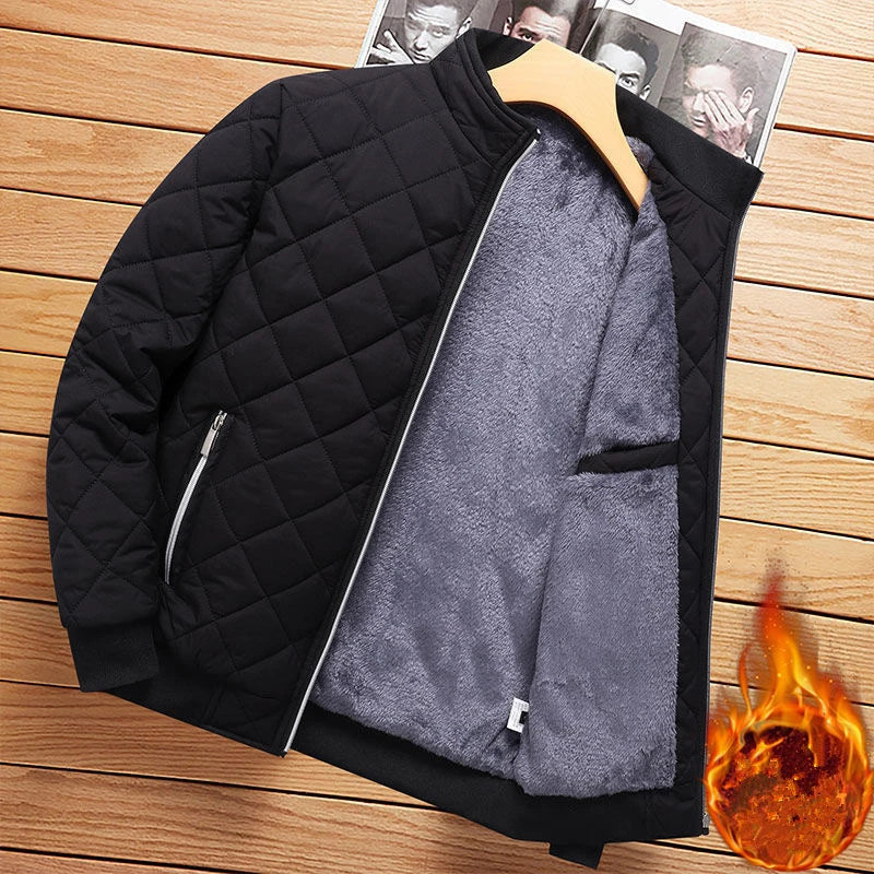 Quilted Fleece-Lined Winter Bomber Jacket – Erisen Co.